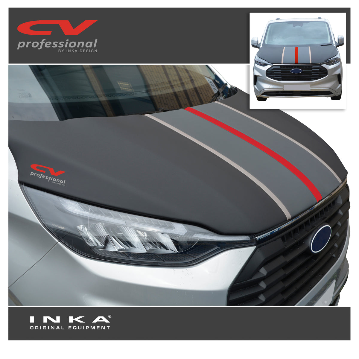 The All New Ford Transit Custom INKA CV Professional Bonnet Cover Ston ...